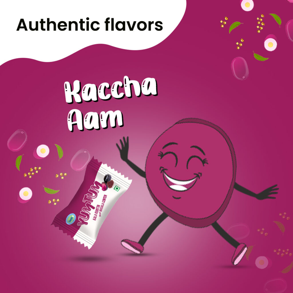 Smyle YumTum Candy | Kala Khatta with Masala Center | 200 Candies (Jar ...